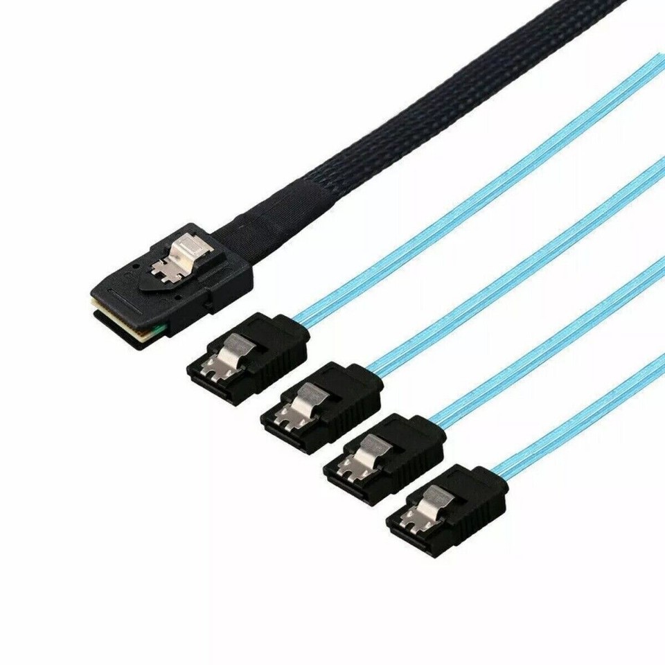 4 PCS Mini SAS to 4-SATA SFF-8087 Multi-Lane Forward Breakout Internal ...