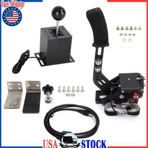 USB Handbrake with Clamp and 7+R H Shifter for Logitech G25 G27 ...