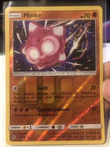 Pokémon TCG Minior Sun & Moon: Guardians Rising 77/145 Reverse Holo ...