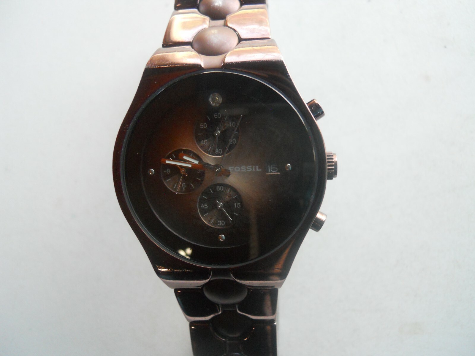 Fossil chronograph men's watch,battery,water-resist & Analog brown ...