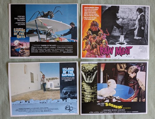 '70s Horror vintage Lobby Cards Lot of 4 Empire of the Ants Raw Meat ...