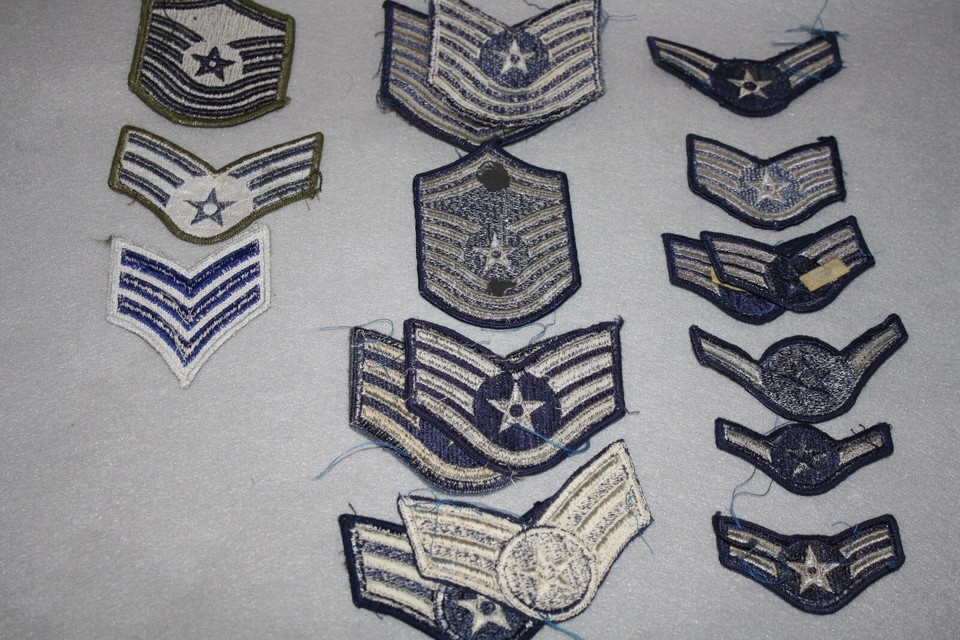 Lot Of 17 US Air Force Enlisted Rank Patches Insignia | eBay