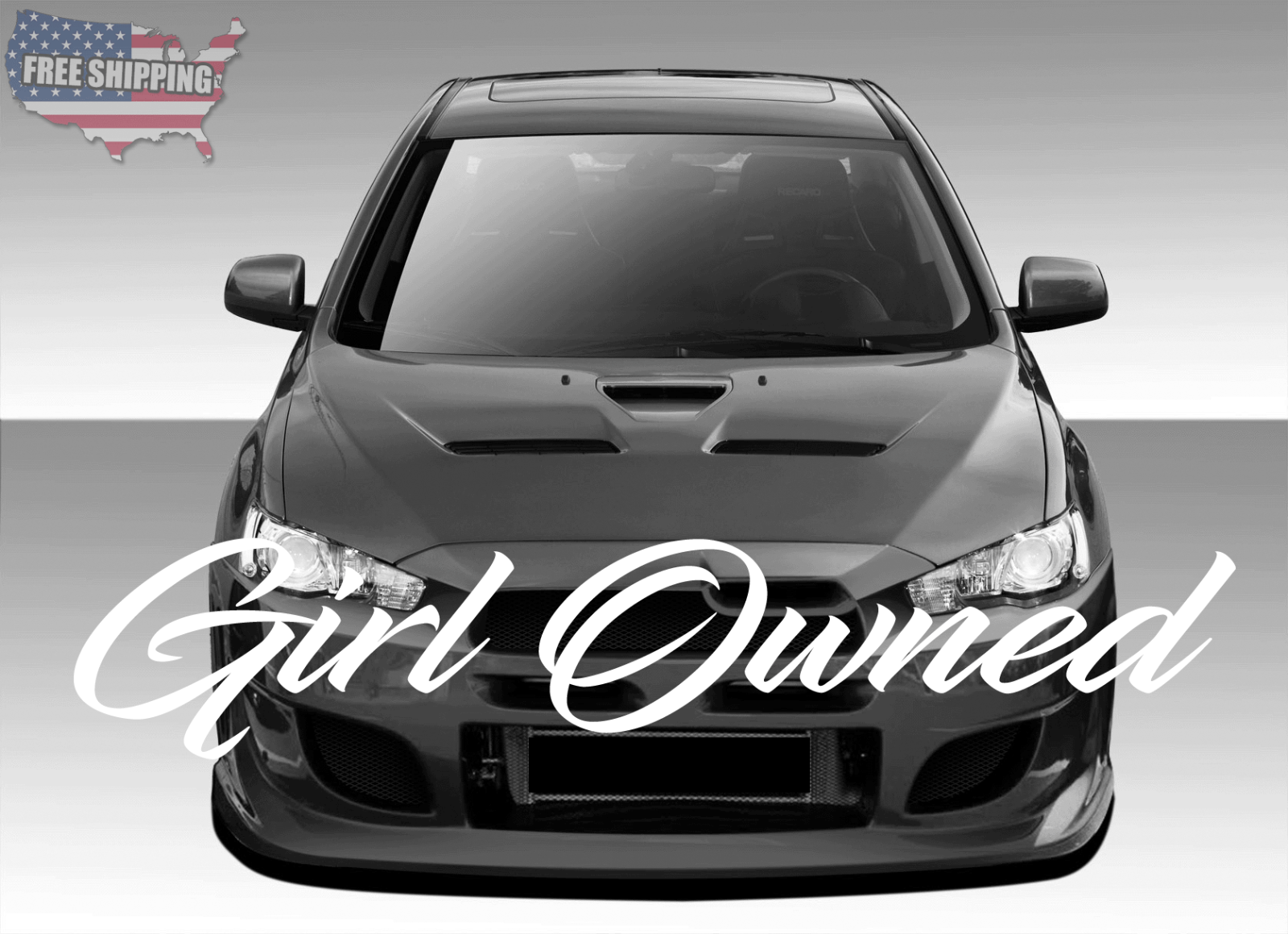 Girl Owned Windshield Banner Decal Sticker Babe Chick Girly Mama car ...