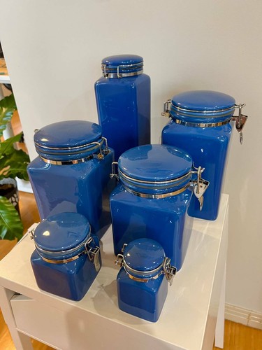 MAXWELL & WILLIAMS PREMIUM STONEWARE BLUE JARS SET | eBay Australia