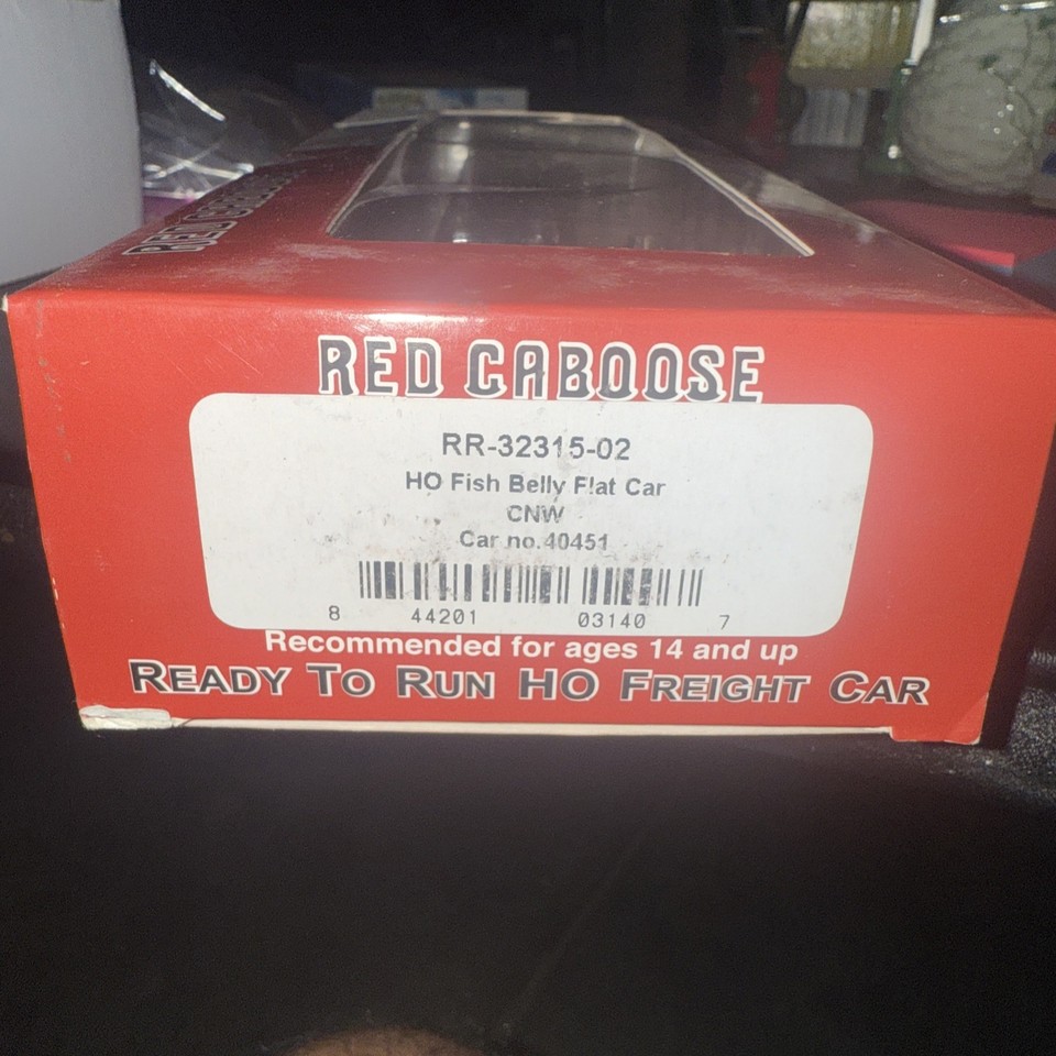 Red Caboose RR-32315-02 HO Scale Fish Belly Flat Car CNW #40451 ...