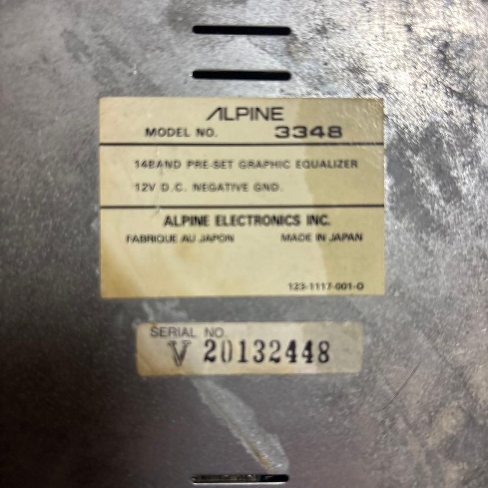 ALPINE 3348 14-Band Graphic Equalizer JDM Car Audio Old School DSP | eBay