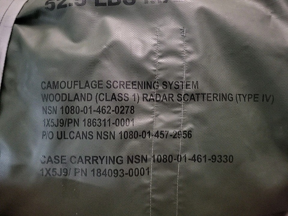 Tank Camouflage Screening System Woodland (Class 1) Radar Scattering ...