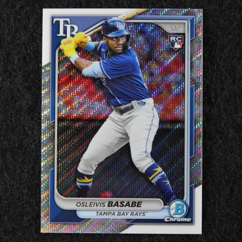 2024 Bowman Chrome - Osleivis Basabe (RC) - /100 - Wave Refractor - #76 ...