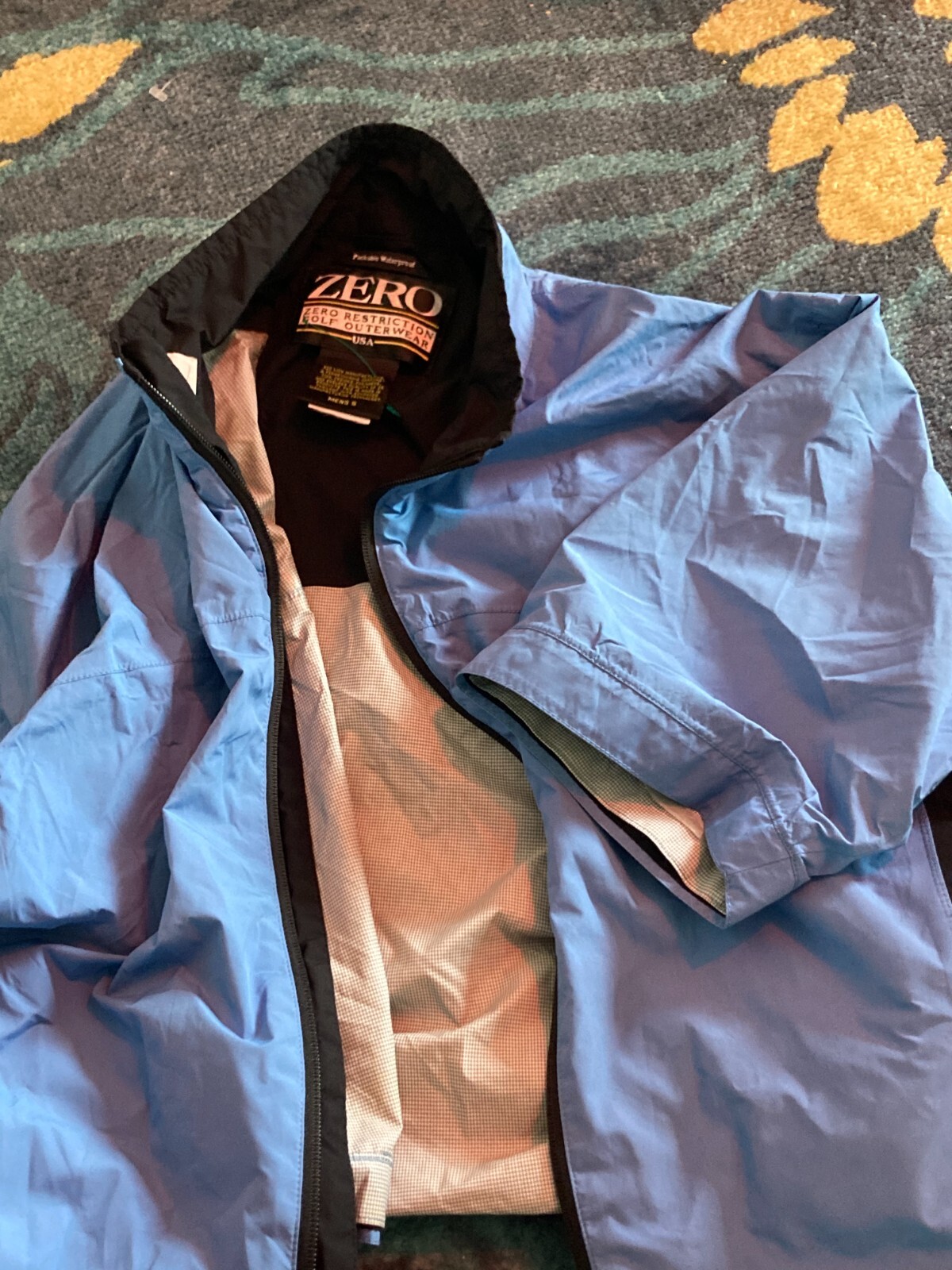 Zero Restriction waterproof light blue short sleeve wind jacket adult Small | eBay