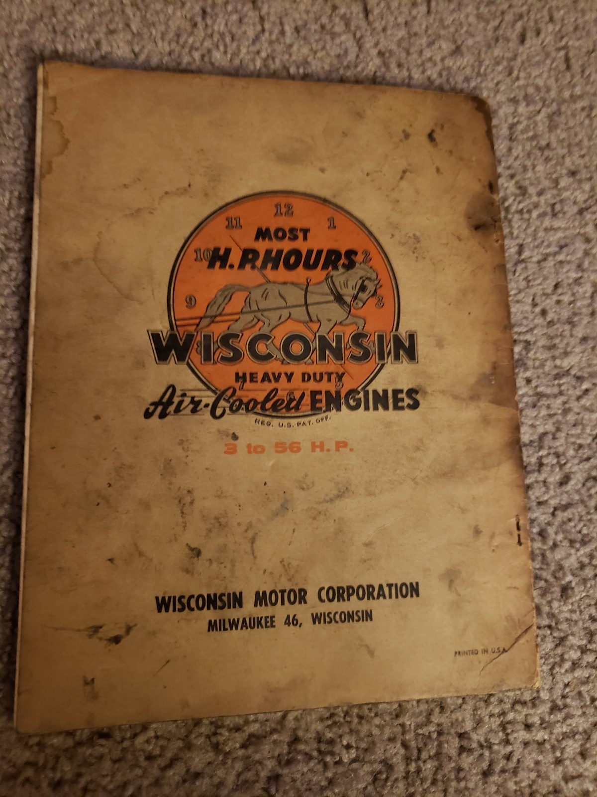 Wisconsin HD Engines ACN BKN Engine Parts & Instruction Manual Issue MM ...