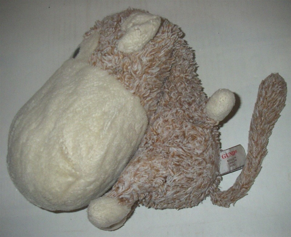 GUND NUZZLES MEDIUM CUDDLY HUGGING MONKEY TAN BROWN BIG HEAD PLUSH | eBay