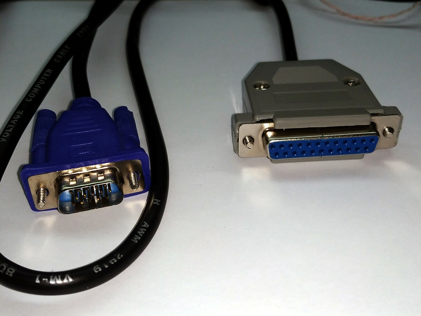 Amiga A500,A600, A1200, DB23 to VGA cable for monitor or scaler OSSC or ...