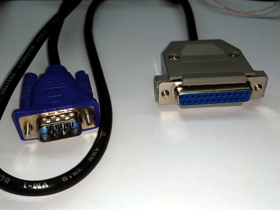 Amiga A500,A600, A1200, DB23 to VGA cable for monitor or scaler OSSC or ...