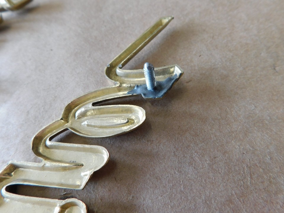 OEM Ford 1960 Galaxie Sunliner Front Fender Emblems Scripts Ornament ...