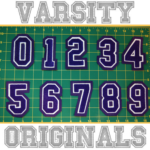 Chenille Varsity Number Patches 0-9 (11 Colors) School Number Patch ...