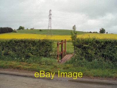 Photo 6x4 Footpath to Greatworth Small footbridge over the hedge ditch ...
