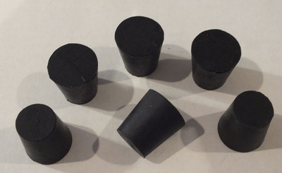 #3 Black Nat Rubber Laboratory Stoppers Size 3 PLUGS SOLID STOPPER 6 ...