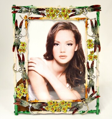 Ciel Collectables Floral Picture Frame. Hand Made with Swarovski ...