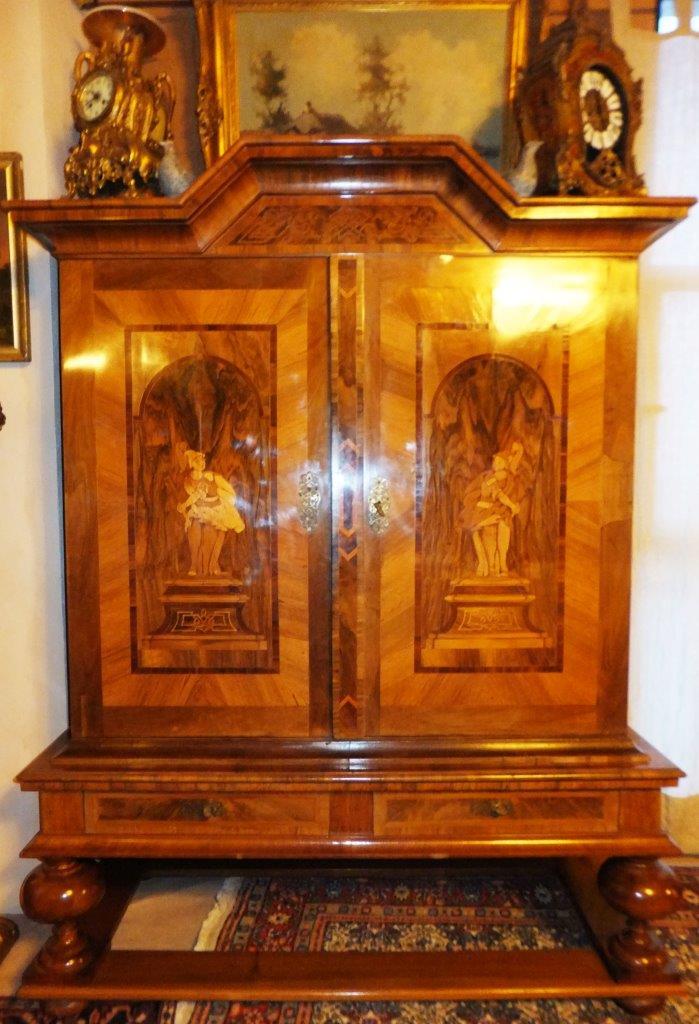 Barock Intarsien Marketerie Säulen Schrank Baroque Hall Cabinet ...