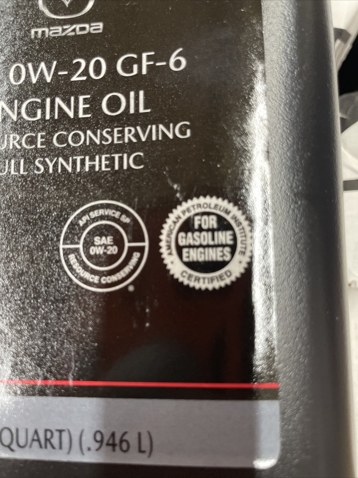 (5) Mazda SKYACTIV Engine Oil Quarts 0w20 Gf-6 gf6 gf-5 Turbo Full ...