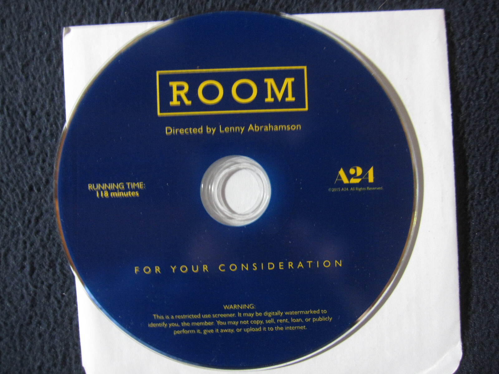 ROOM [DVD] Brie Larson Jacob Tremblay Sean Bridgers Full Movie Promo ...