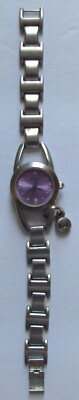 Lei Ladies Silver Toned Purple Dial Quartz Watch Running | eBay