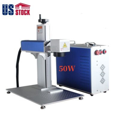 USA-50W Split Fiber Laser Marking Machine for Laser Engraving Tumbler ...