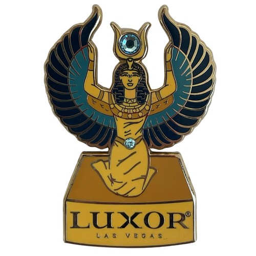 vintage Enamel Rhinstone Luxor Las Vegas Isis Pinback 1.25 x 2.0 inches ...
