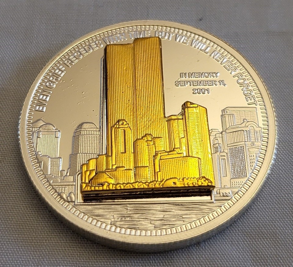 9/11 3D Stand Up Silver Coin Americana September 11th 2001 Twin Towers ...