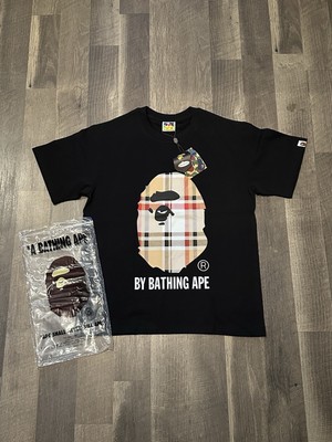 Burberry X Bape ‘Big Ape Head’ Black Tee Size Medium (BRAND NEW) | eBay