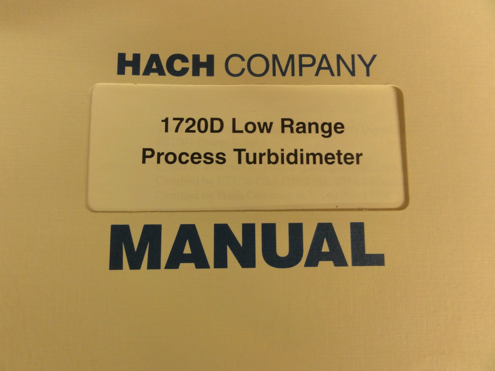 Hach 1720D Turbidimeter Low Range Head for sale online | eBay