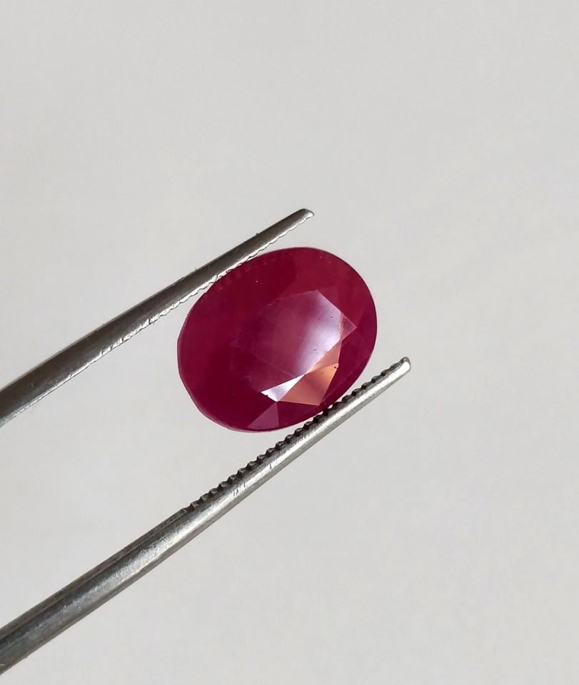 Deep Red Unheated Ruby 12x8 mm oval cut loose Gemstone natural and ...