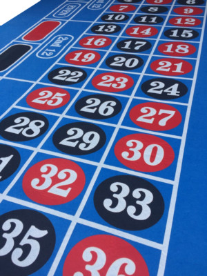 LARGE BLUE ROULETTE FELT BAIZE CLOTH LAYOUT 180CM POKERCHIPSHOP | eBay UK