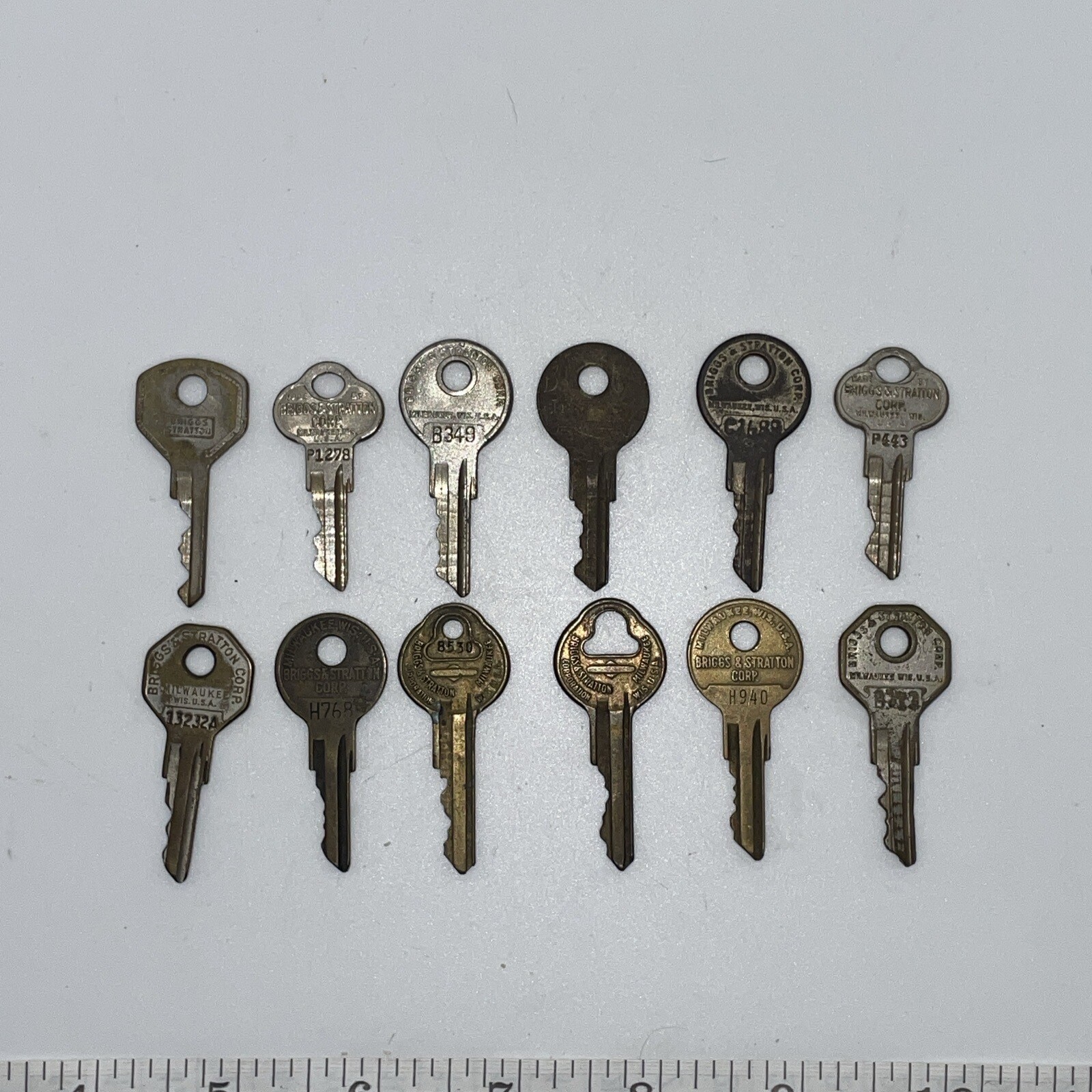 Briggs And Stratton Keys Vintage Lot Of 12 Flat Keys - Hersheys Basco ...