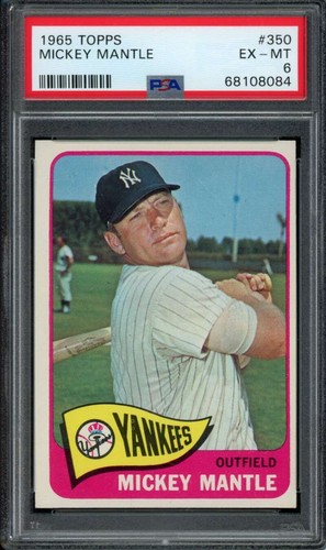 1965 Topps #350 Mickey Mantle PSA 6 Yankees (8084) | eBay