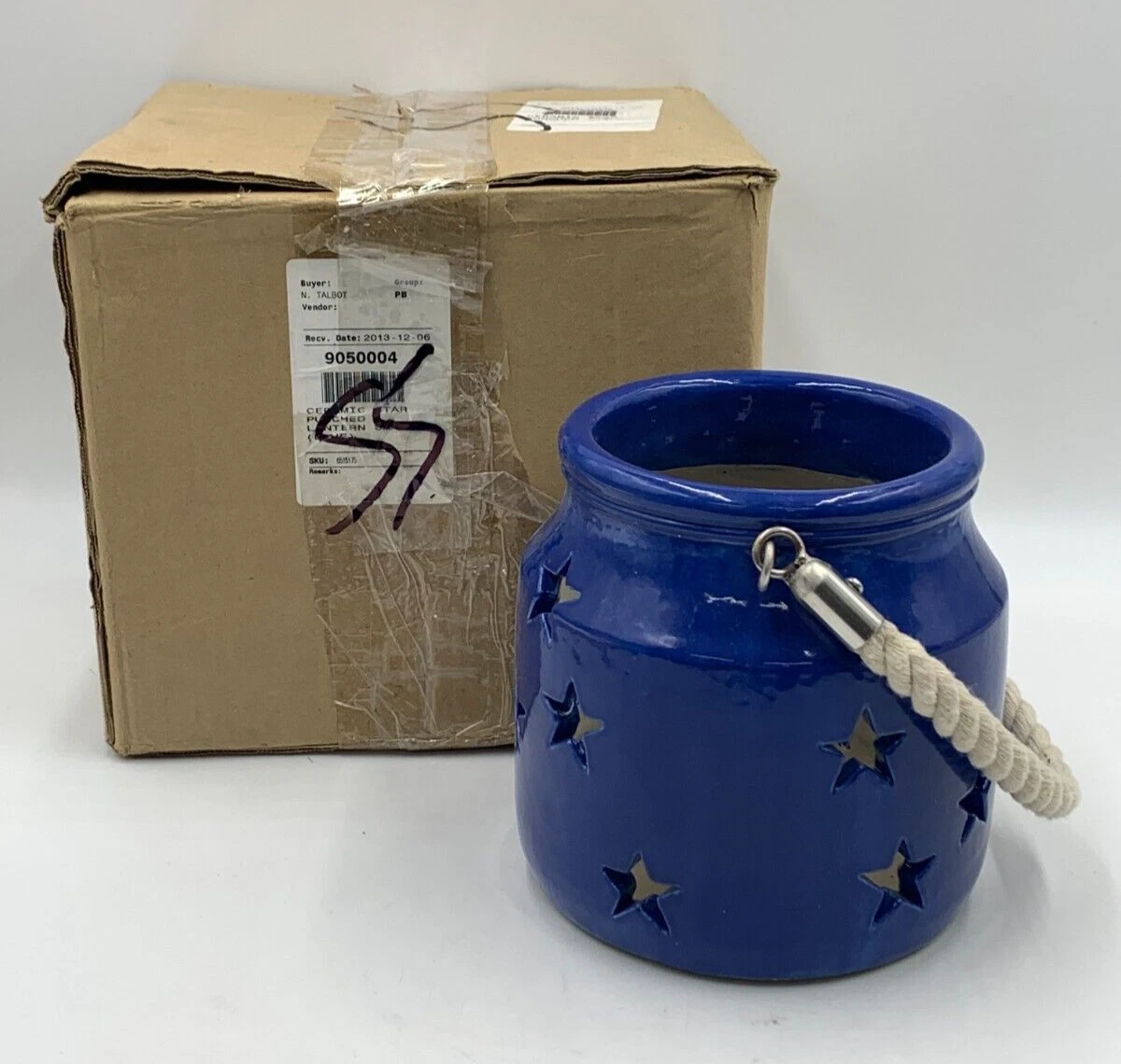 Punched Ceramic Lantern Pottery Barn