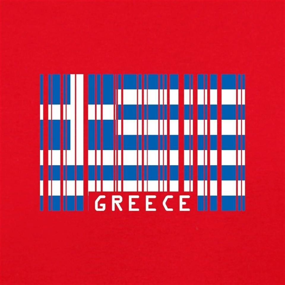 Greece Barcode Style Flag - Kids T-Shirt - Greek Flags Country Love ...