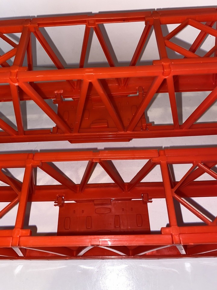 Thomas The Train Trackmaster TOMY Red Girder Suspension Bridges Set Of ...