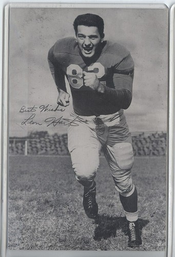 1952 McCarthy Postcard Leon Hart Detroit Lions Autograph 1949 Heisman ...