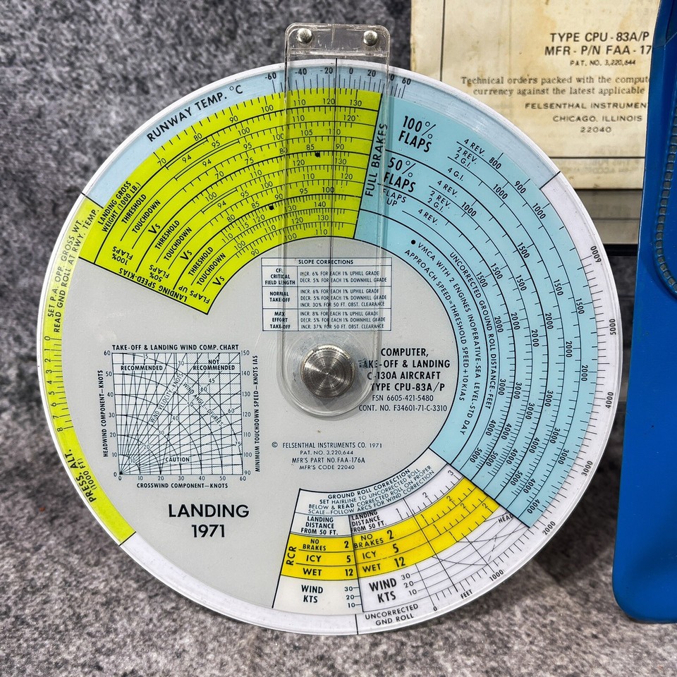 Felsenthal TYPE CPU-83A/P Flight Computer 1971 TAKE-OFF LANDING ...