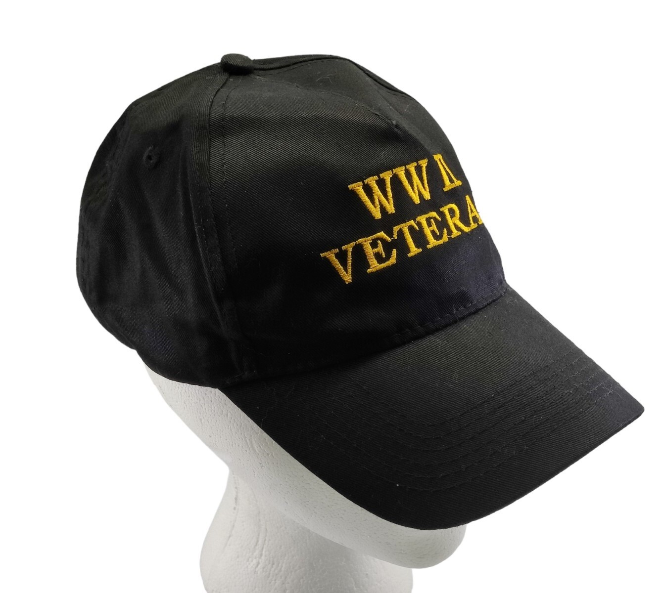 Black World War II WWII Veteran Military Baseball Cap… - Gem