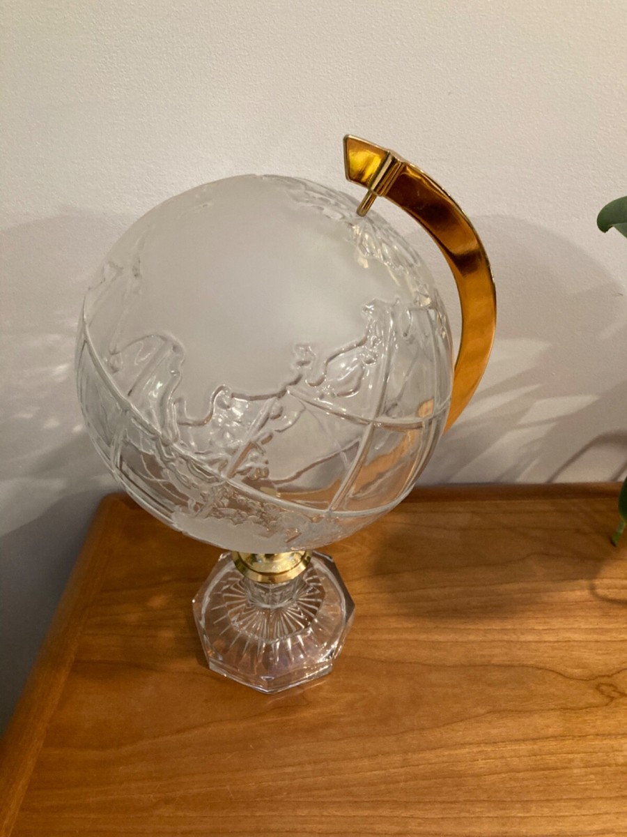 Crystal Glass World Globes Crystal Globe, Round Earth Globe World Map