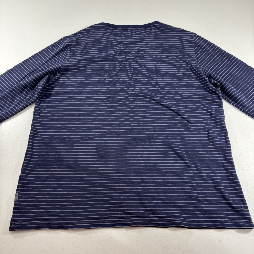Vineyard Vines Shirt Mens XL Blue White Striped Island Crew Long Sleeve ...