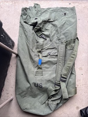 U.S. Military Seabag Duffle Bag 1st Gulf War Era Canvas OD Green Navy ...