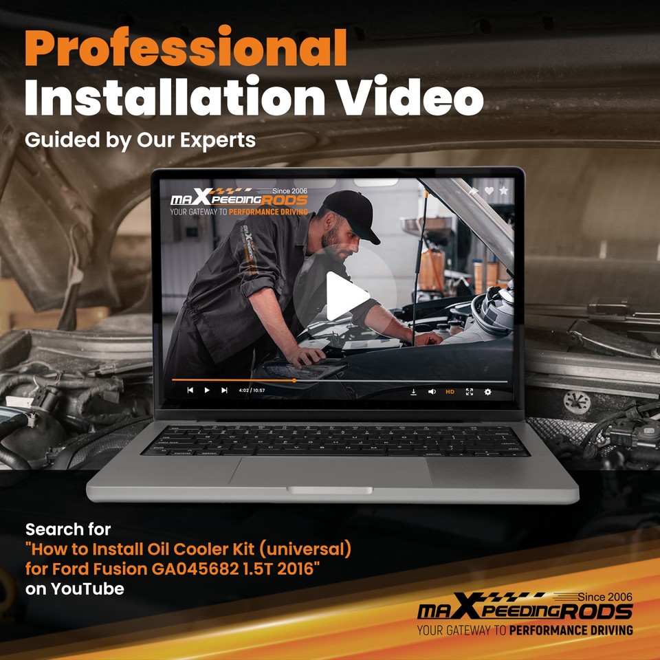 16 Row Aluminum Oil Cooler Kit Universal Fit Transmission Engine 10AN ...