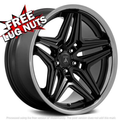 22 inch 22x10.5 Asanti Black ABL-46 DUKE BLACK DDT wheels rims 5x115 ...