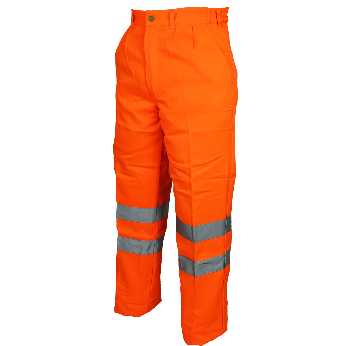 High Visibility Work Trousers with Elasticated waist Tabs Reflective ...