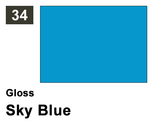 Mr. Hobby G034 Mr. Color Gloss 034 Sky Bleu (10ml) Modélisme | eBay