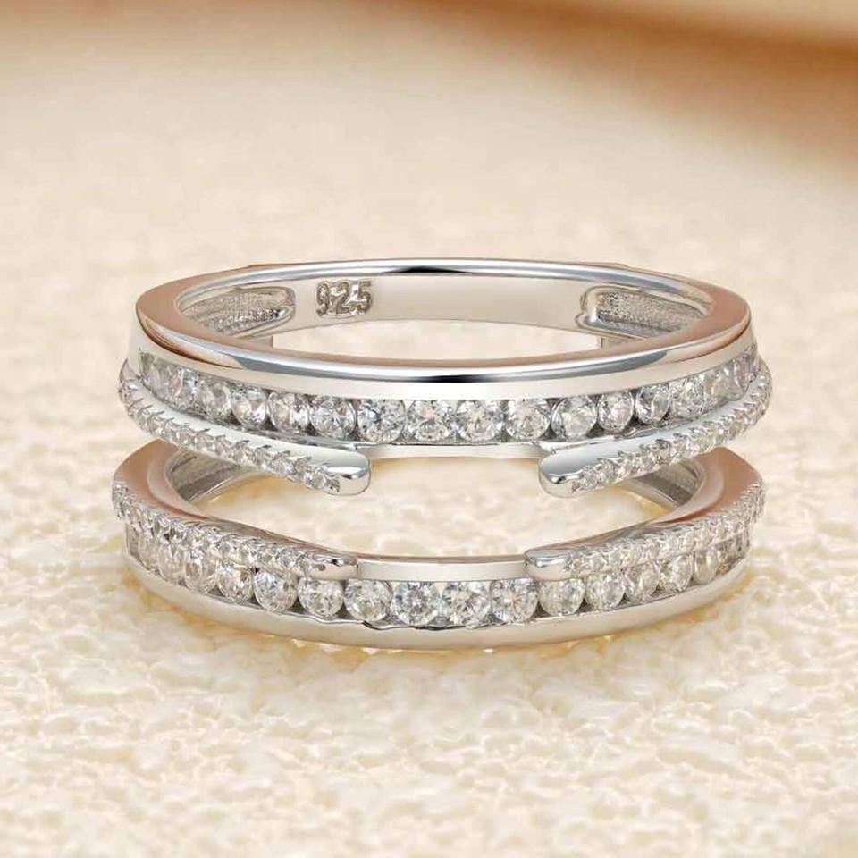 Cathedral Ring Guard for Engagement Ring Enhancers Sterling Silver ...