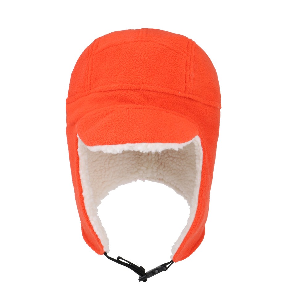 Men's Sherpa Lined Warm Skull Caps Winter Hats with Visor Windproof ...